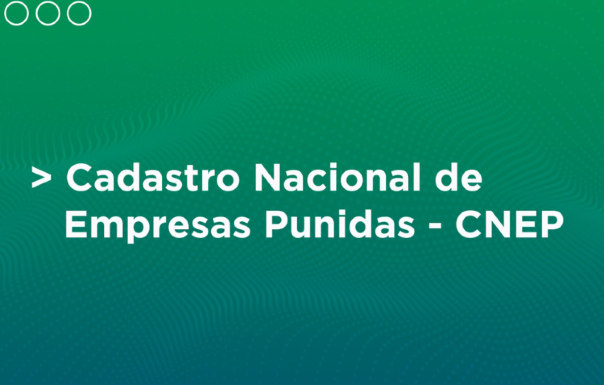 Cadastro Nacional de Empresas Punidas - CNEP - Gedanken - Onboarding e ...